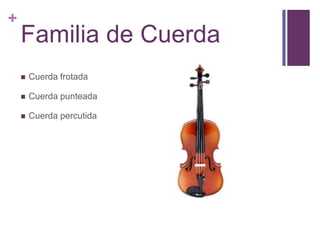 Las familias de instrumentos musicales | PPT
