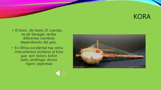 Instrumentos africanos. | PPTX