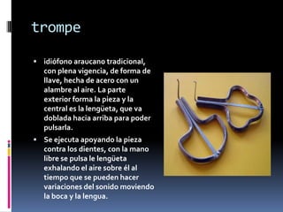 Instrumentos cultura aymara y mapuche | PPTX