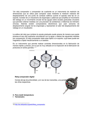 Instrumentos de medición analógicos y digitales | PDF