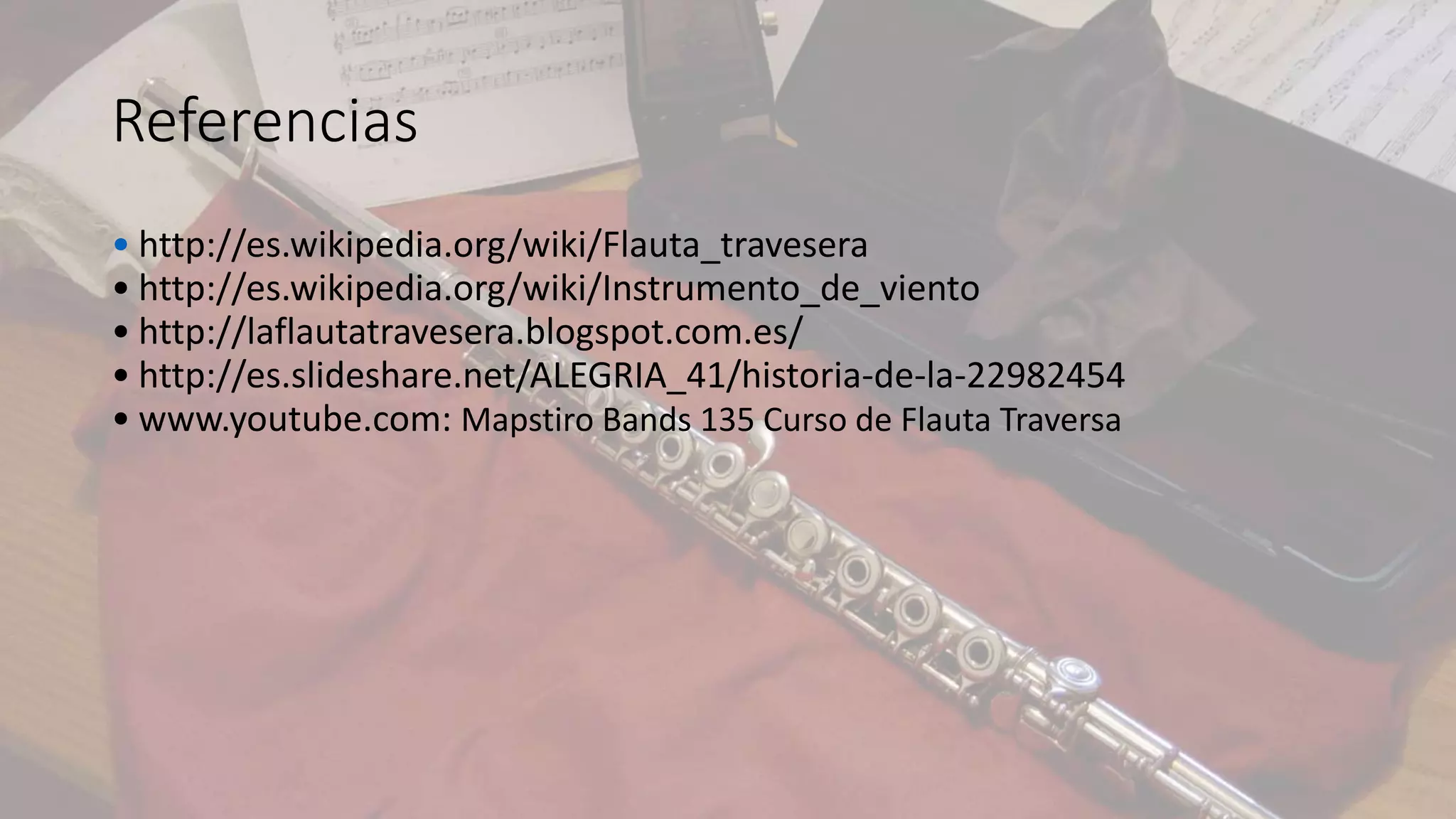 Instrumentos de viento – flauta traversa | PPT