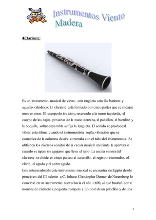 Instrumentos de vientos | DOCX