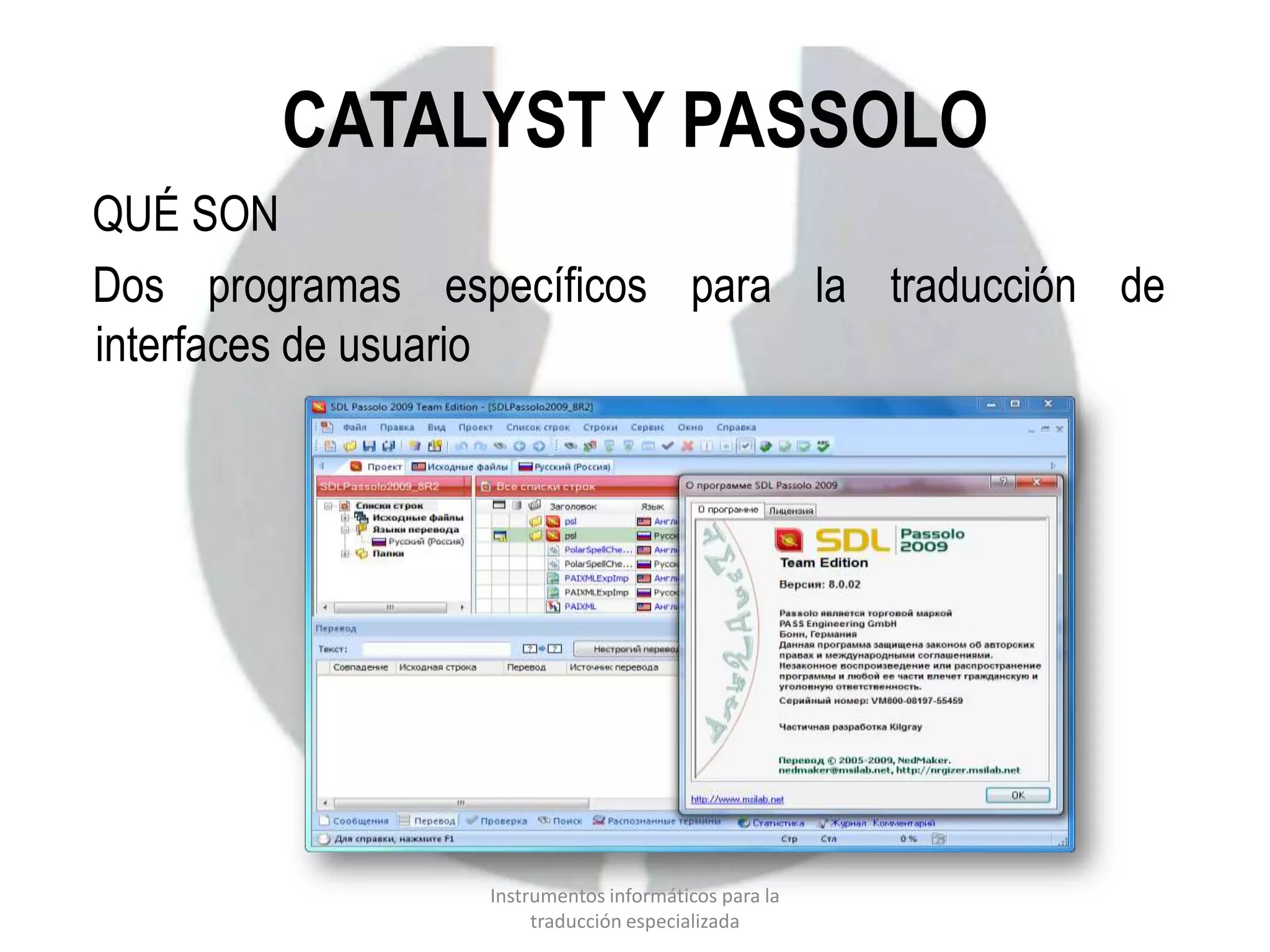 Instrumentos informáticos para la traducción especializada | PPSX