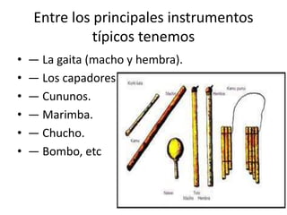 Instrumentos musicales colombia | PPTX