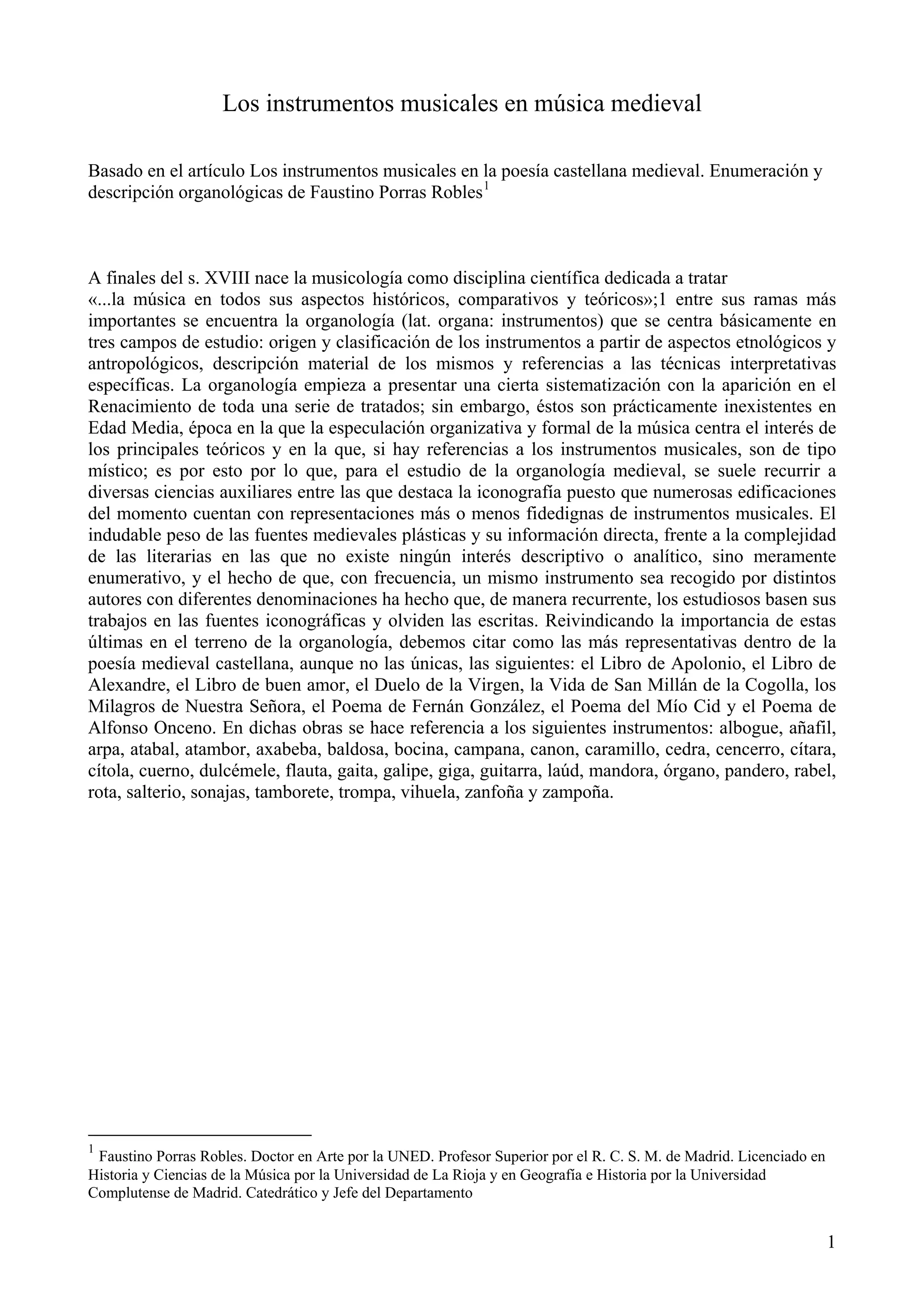 Instrumentos musicales de la edad media | PDF