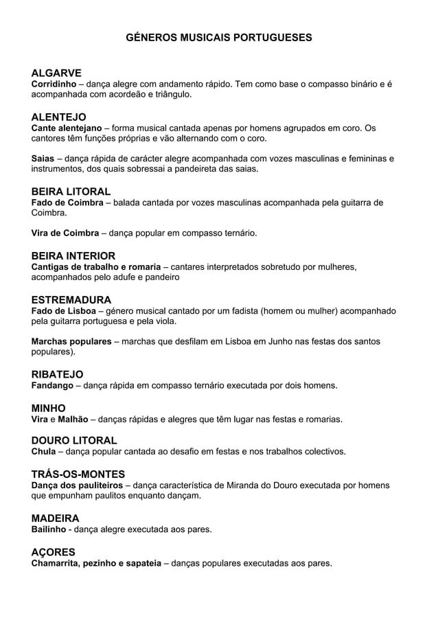 Instrumentos Tradicionais Portugueses | PDF