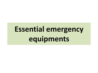 emergency equipment ppt | PPTX
