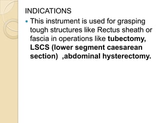 Gynecological and Obstetrics instruments | PPTX