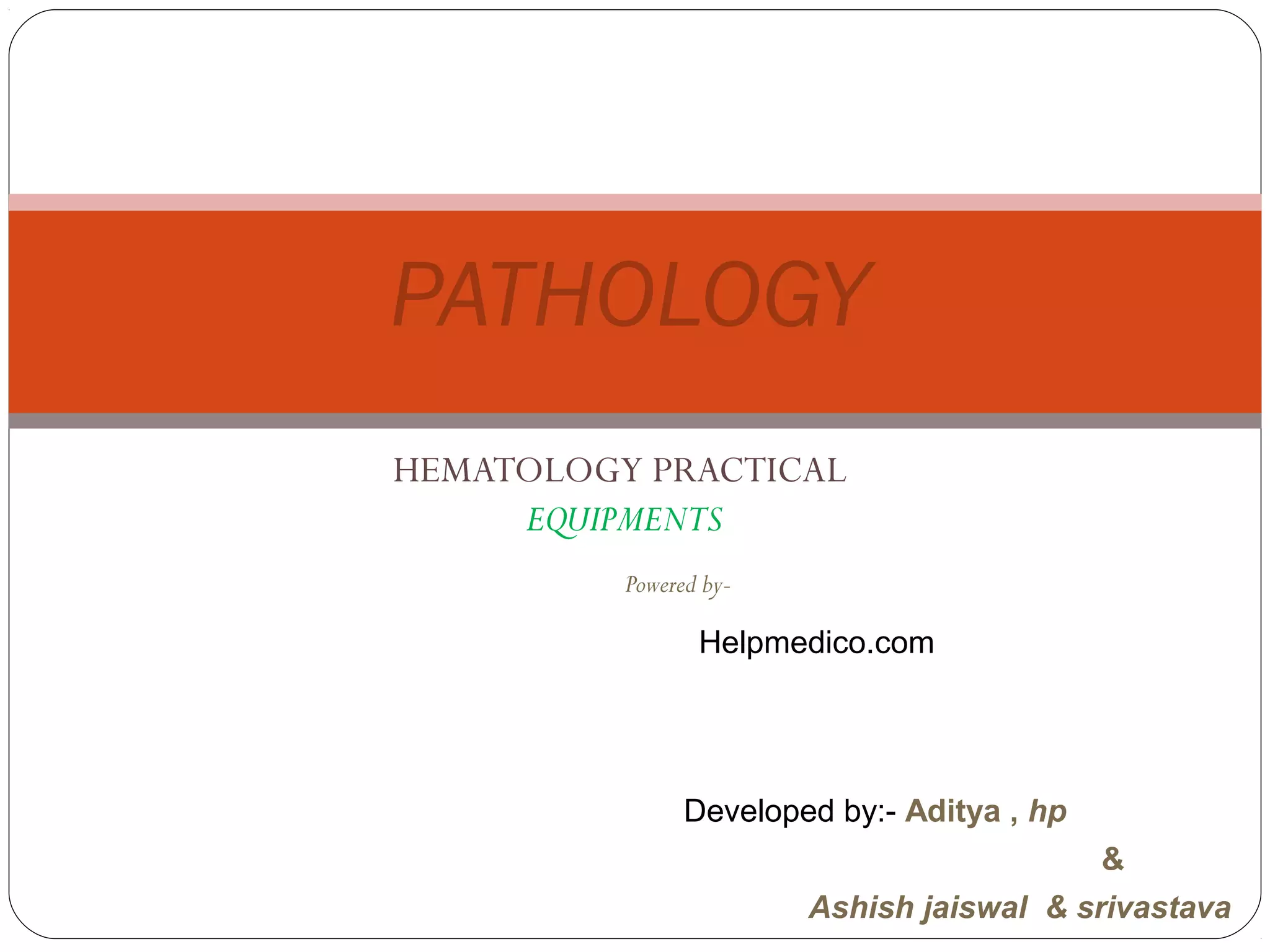 Pathology instruments and lab apparatus | PPT