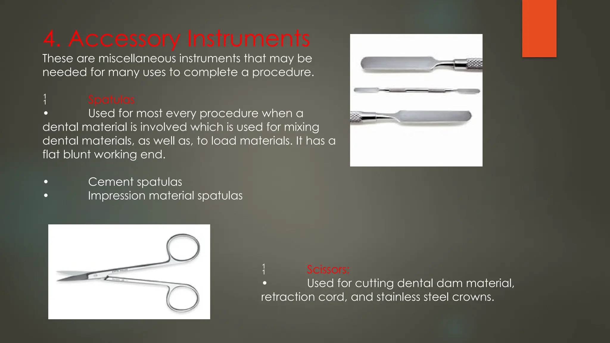 Instruments and its use in operative dentistry | PPTX