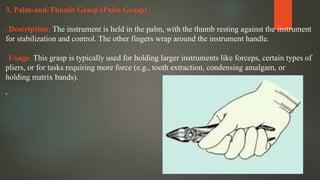 Instruments and its use in operative dentistry | PPTX