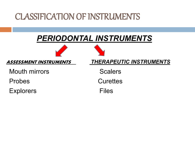 "PERIODONTAL- INSTRUMENTS AND INSTRUMENTATION" | PPTX | Oral care ...
