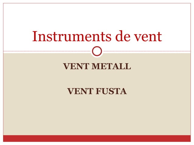 Instruments de vent | PPT