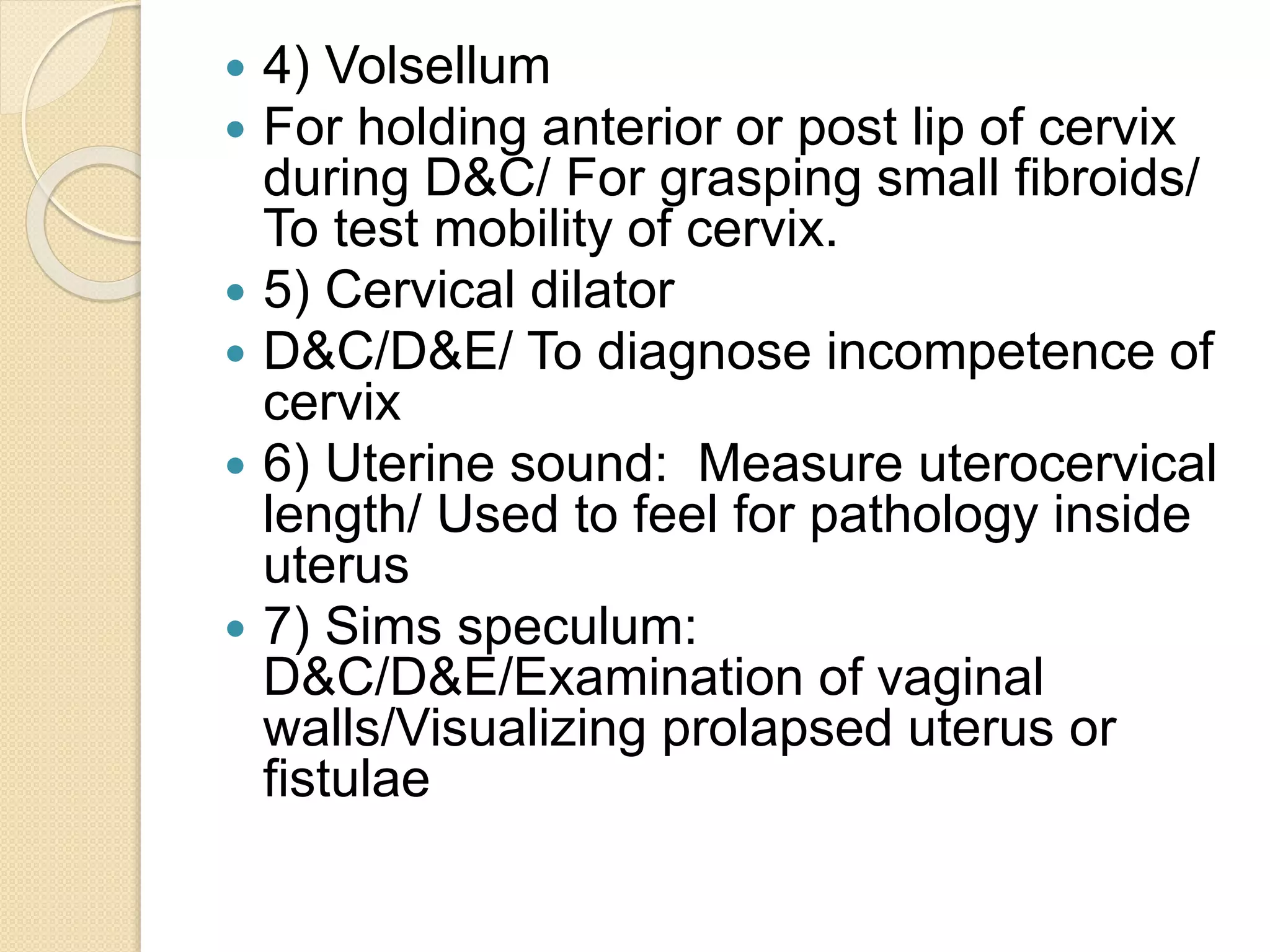 Instruments Gynecological/ obstetrics/ Compilation / Ziauddin Hospital ...