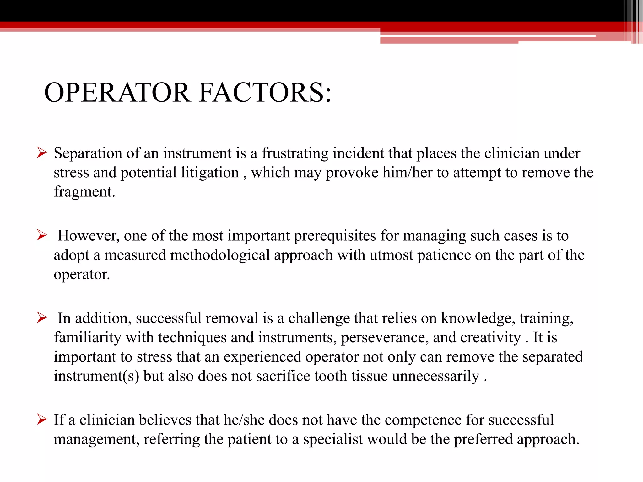Instrument seperation and its management | PPTX