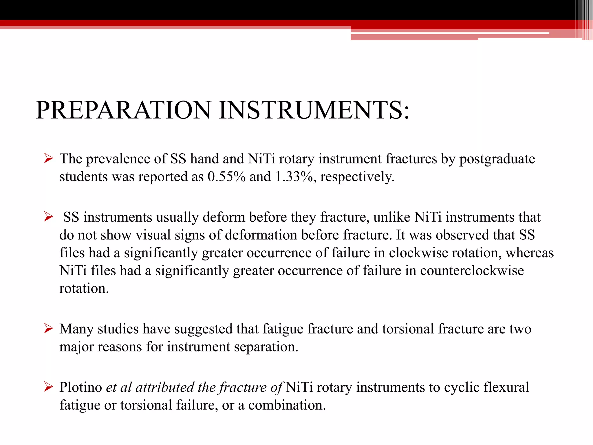 Instrument seperation and its management | PPTX