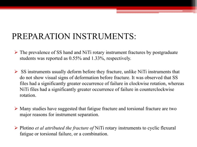 Instrument seperation and its management | PPTX | Dental Health ...