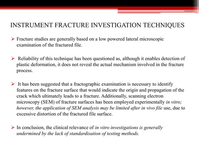Instrument seperation and its management | PPTX | Dental Health ...