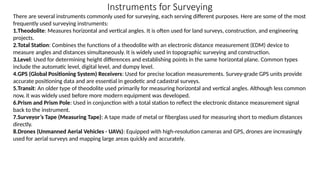 Instruments used for Engineering surveying.pptx