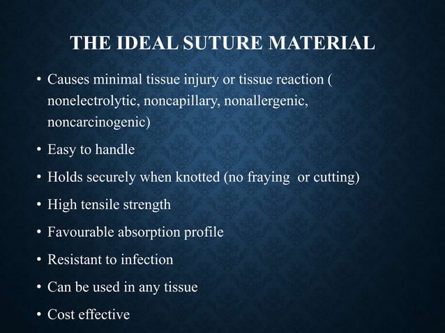 SUTURES, INSTRUMENTS, IMPLANTS | PPTX