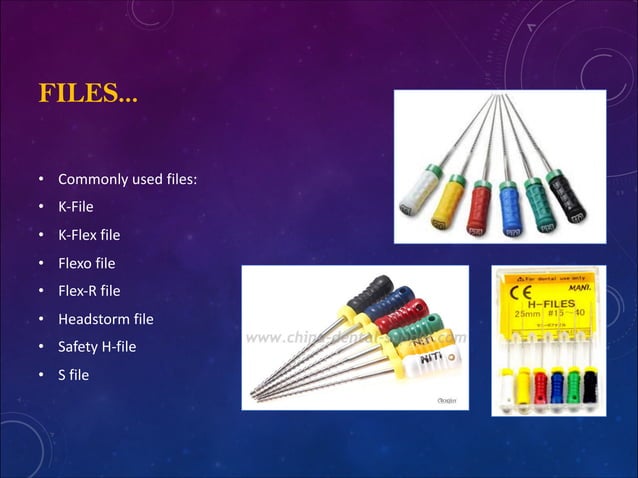 Files systems used in cleaning and shaping | PPT