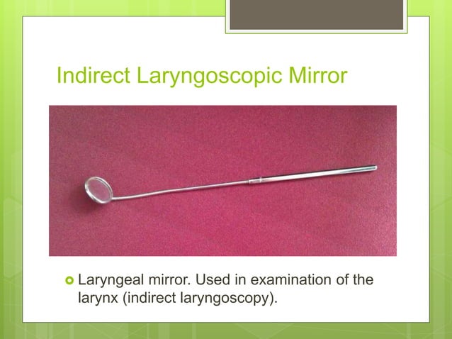 Instruments in ent | PPTX