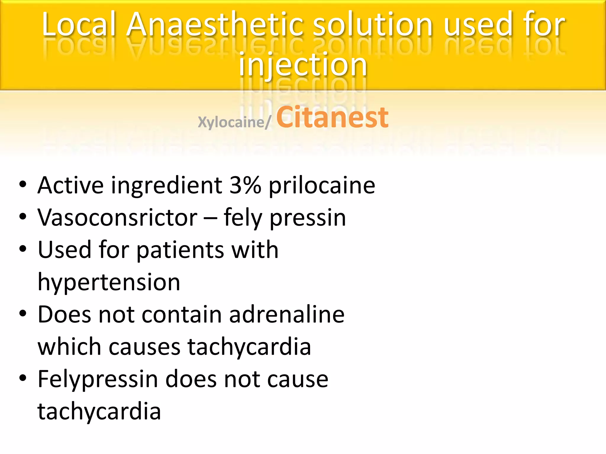 Instruments in Local Anesthesia | PPTX