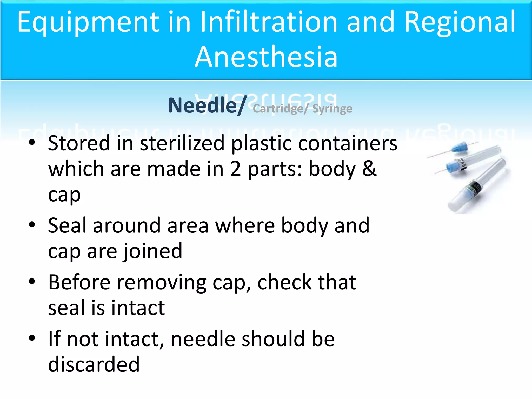 Instruments in Local Anesthesia | PPTX