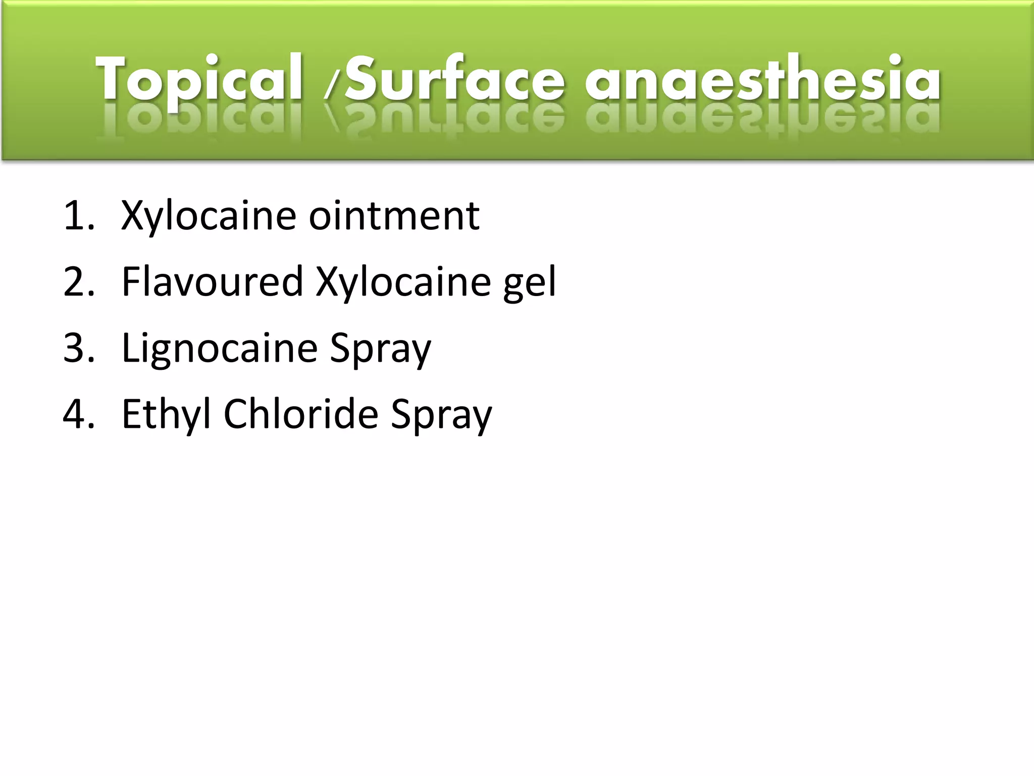 Instruments in Local Anesthesia | PPTX