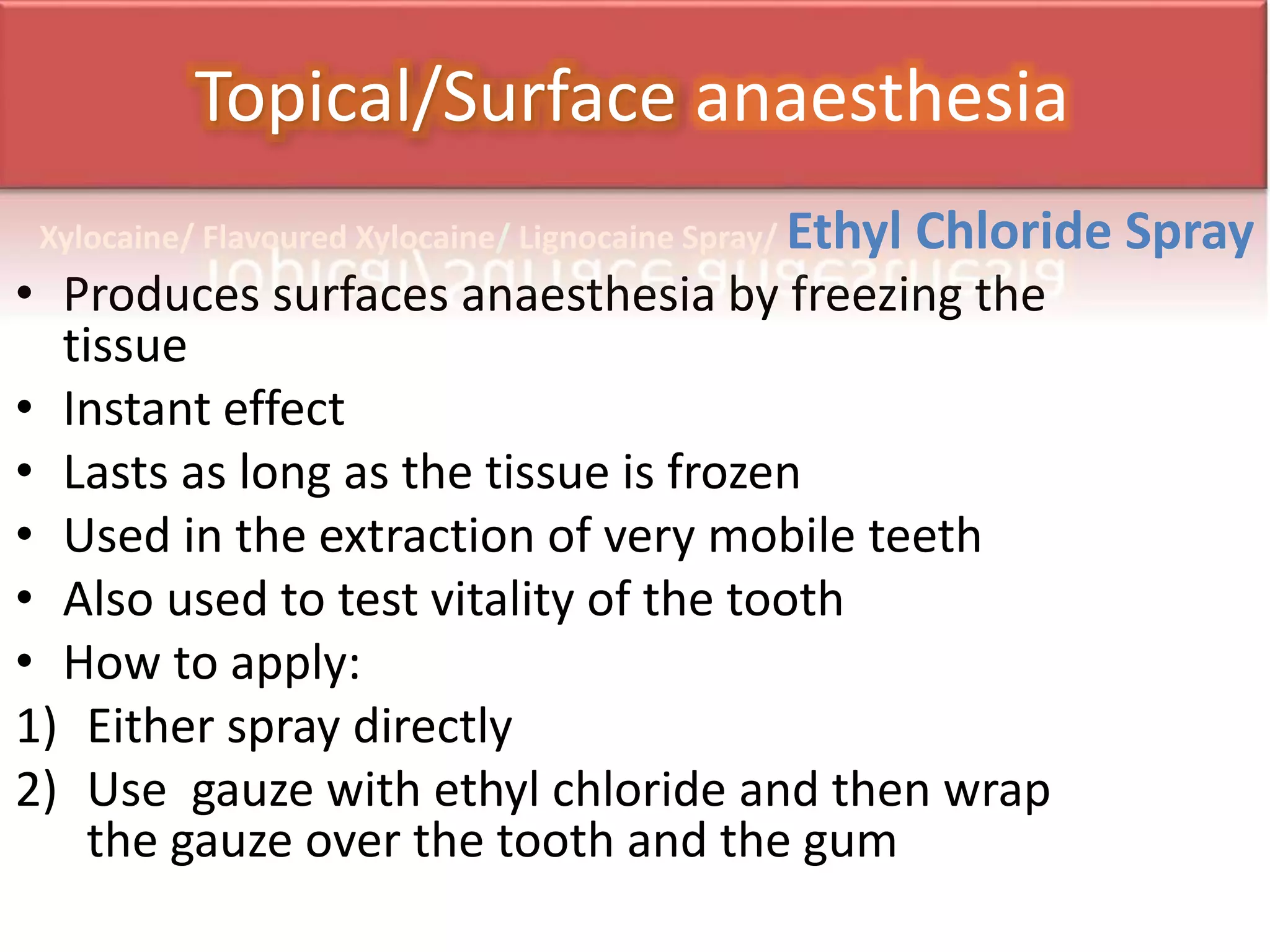 Instruments in Local Anesthesia | PPTX