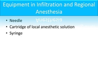 Instruments in Local Anesthesia | PPTX