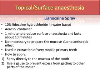 Instruments in Local Anesthesia | PPTX
