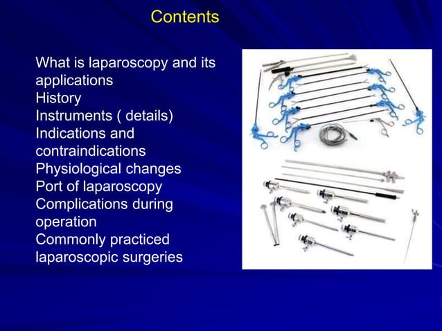 Instruments used in Laparoscopic surgery.pptx | Surgery | Medical Health