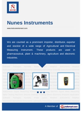 Nunes Instruments, Coimbator, Agricultural and Electrical Measuring ...