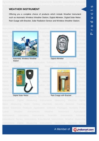 Nunes Instruments, Coimbator, Agricultural and Electrical Measuring ...