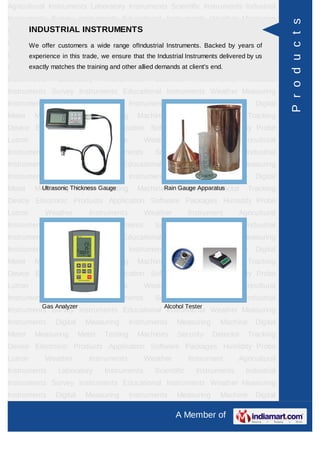 Nunes Instruments, Coimbator, Agricultural and Electrical Measuring ...