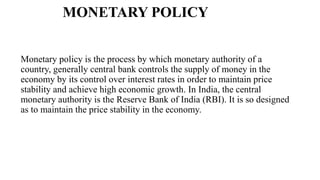 Instruments of monetary control | PPTX