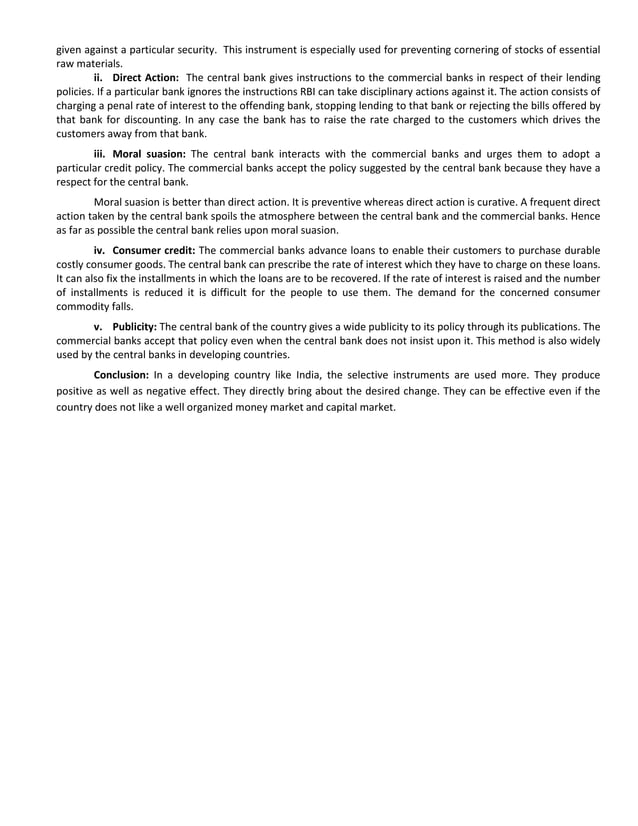 Instruments of moneytary control | DOCX | Interest Rates | Economy