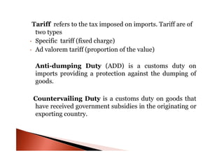 Instruments of trade policy | PDF