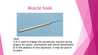 Instruments used in ophthalmology surgery . | PPT