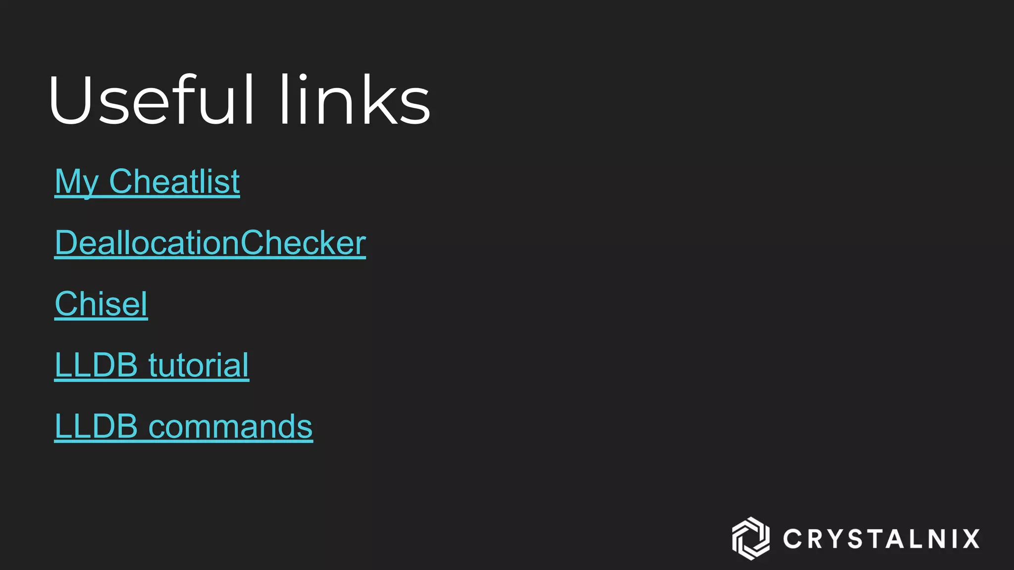 Xcode: advanced debugging | PPT