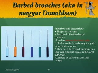 Instruments used in endodontic treatment. | PPT