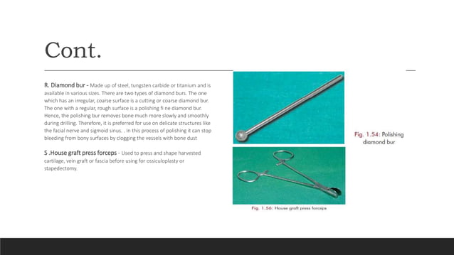 Instruments used in ear surgeries (1).pptx | Ear, Nose and Throat ...