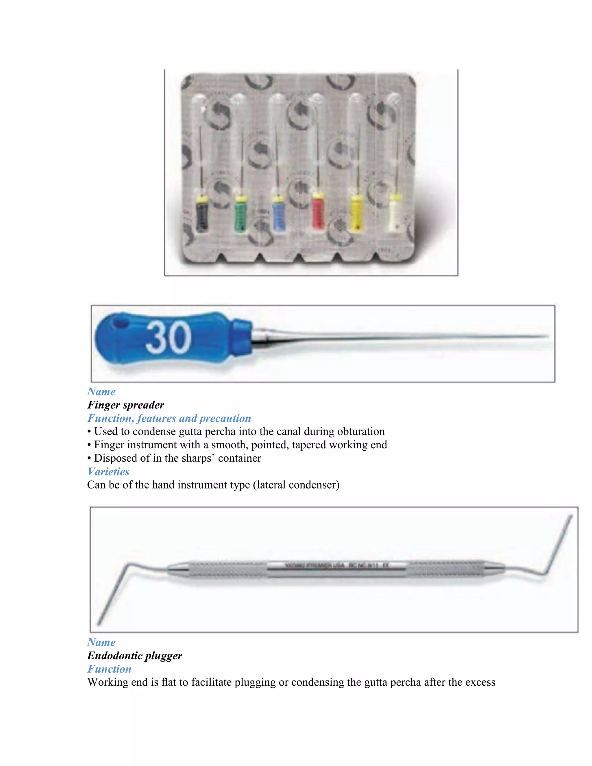 Instruments used in endodontic treatment | DOCX