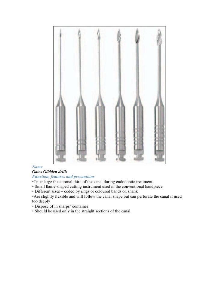 Instruments used in endodontic treatment