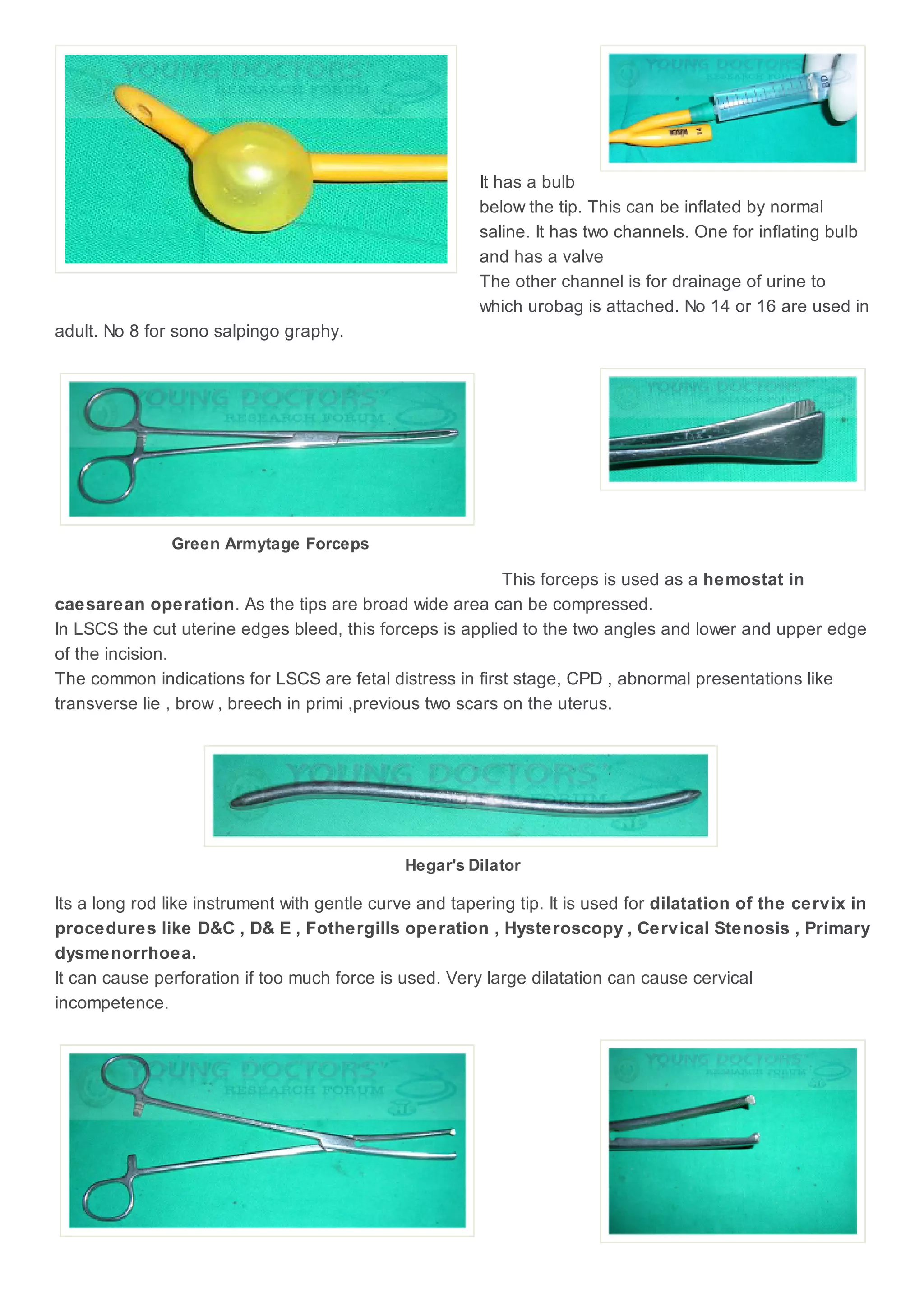 Instruments used in gynecology and obstetrics ~ young doctors research ...