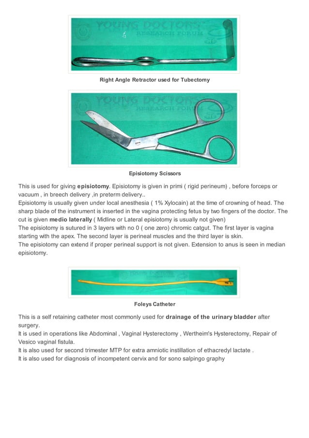 Instruments used in gynecology and obstetrics ~ young doctors research ...