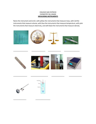 Instruments worksheet | PDF