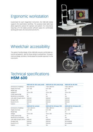 Instrument Table HSM 600 brochure | PDF