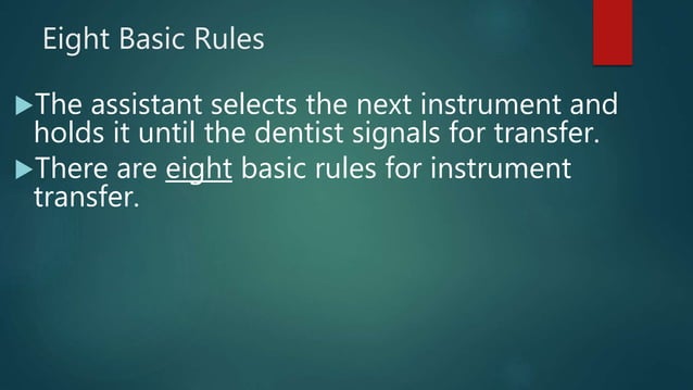 Instrument Transfer | PPTX | Dental Health | Diseases and Conditions